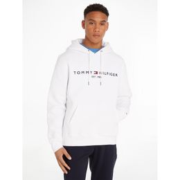 Tommy Hilfiger Herren Kapuzensweatshirt &raquo;TOMMY LOGO&laquo;, unifarben, casual, regular fit, Baumwollmix, Kapuze wei&szlig; XL (54)