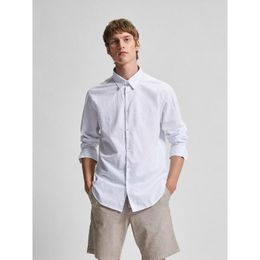 Selected Herren Selected Langarmhemd &raquo;SLHSLIMPERFORMANCE SHIRT LS D&laquo; wei&szlig; M, N-Gr