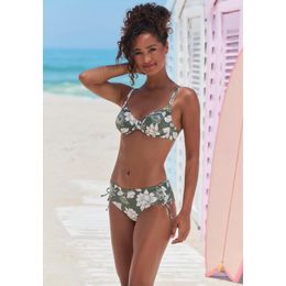 s.Oliver Damen s.Oliver B&uuml;gel-Bikini-Top &raquo;Lady&laquo; mit floralem Design gr&uuml;n 36, Cup F