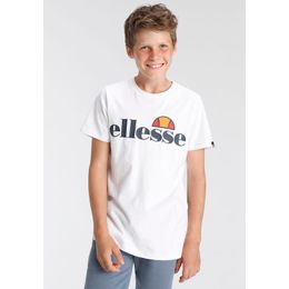 Ellesse Jungen T-Shirt &raquo;MALIA&laquo; Kurzarm, mit Rundhalsausschnitt, aus Baumwolle, gerader Abschluss wei&szlig; 152/158 (12/13)