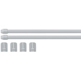 GOOD LIFE Scheibenstange &raquo;Vitrage&laquo; &Oslash; 11 mm 1 l&auml;ufig-l&auml;ufig ausziehbar silber Kunststoff, Metall L: 40cm - 60cm &Oslash; 11mm, 1 l&auml;ufig