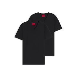 Hugo Herren Hugo T-Shirt &raquo;Hugo-V&laquo; Packung, 2er, V-Ausschnitt, Slim-Fit, Hugo Logo-Print 3XL