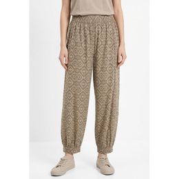 bonprix Damen bonprix Pumphose Loose Fit, weites Bein, aus reiner Baumwolle beige 46, N-Gr