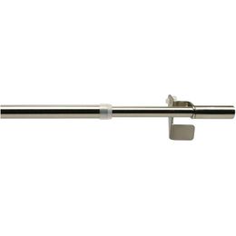 Liedeco Scheibenstange &raquo;Press-Fix&laquo; &Oslash; 12 mm 1 l&auml;ufig-l&auml;ufig ausziehbar silber Edelstahl, Kunststoff L: 30cm - 50cm &Oslash; 12mm, 1 l&auml;ufig