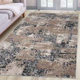 OTTO home Teppich &raquo;Janory, Marmor-Optik&laquo; rechteckig 9 mm H&ouml;he mit besonders weichem Flor, Kurzflor, modernes Design braun Kunstfaser B : 60cm 1 Stk., 
