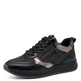 Tamaris Damen Plateausneaker , Freizeitschuh, Halbschuh, Schn&uuml;rschuh in veganer Verarbeitung gold 38