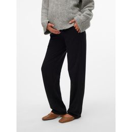 MAMALICIOUS Damen Umstandshose &raquo;MLLIF STRAIGHT JRS PANT NOOS&laquo; aus Jersey, in elastischer Qualit&auml;t, ohne Verschluss, mit Gummizug schwarz XS (34), N-Gr