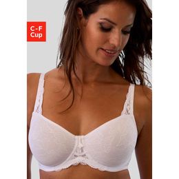 Nuance by Lascana Minimizer-BH mit B&uuml;gel mit Schmetterlingsmotiv &ndash; auch ideal f&uuml;r gro&szlig;e Gr&ouml;&szlig;en wei&szlig; 90, Cup C Minimizer-BH