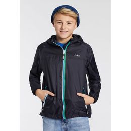 CMP Jungen CMP Regenjacke &raquo;KID JACKET RAIN FIX HOOD&laquo; mit Kapuze wasserdicht, winddicht, atmungsaktiv, mit Kapuze, Wassers&auml;ule 3000 blau 164