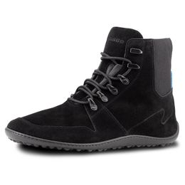 Leguano Damen Barfu&szlig;schuh &raquo;VELORD&laquo; , Schn&uuml;rboots, Herbstschuh, Flats mit Haken im Bergsteiger-Look schwarz 39