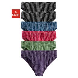 Le Jogger Herren Le Jogger Slip Packung, 6 Stk. mit garngef&auml;rbten Streifen bunt 7 (XL), 6 Stk.