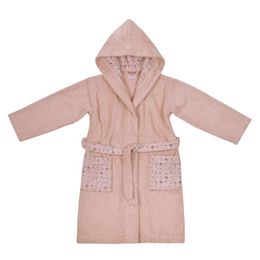 W&ouml;rner Kinderbademantel &raquo;Lamas&laquo; mit Stickerei, mit Taschen, maschinenwaschbar, trocknergeeignet rosa Baumwoll-Webfrottier 86/92 L: 60cm