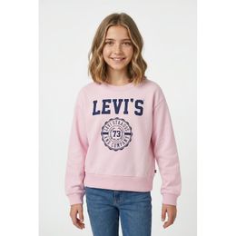 Levi's Kids Damen Levi's Kids Sweatshirt &raquo;LVG COLLEGIATE CREW&laquo;, mit Markenprint, for Girls rosa 4 (104)