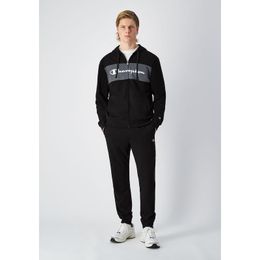 Champion Herren Jogginganzug &raquo;Sportswear Hooded Full Zip Suit&laquo; 2 tlg. mit Kapuze, zweiteiliges Set, aus Baumwolle und Polyester, Sweatware schwarz XL