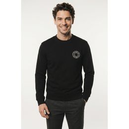 Hugo Herren Hugo Sweatshirt &raquo;Nedos&laquo;, Rundhalsausschnitt, Regular Fit, reine Baumwolle schwarz XL