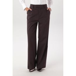 Aniston Selected Damen Aniston SELECTED Anzughose mit feinen, eleganten Nadelstreifen - NEUE KOLLEKTION braun 40, N-Gr