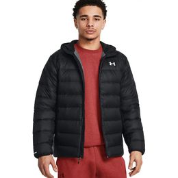 Under Armour Herren Daunenjacke &raquo;LEGEND DOWN HOODED JACKET&laquo; mit Kapuze mit geradem Abschluss, aus Nylon, mit Entendaunenf&uuml;llung schwarz-wei&szlig; S