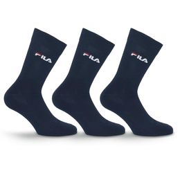 Fila Herren Socken 3 Paar, mit feinem Rippenb&uuml;ndchen blau 35-38