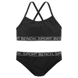 Bench. M&auml;dchen Bustier-Bikini &raquo;Yva Kids&laquo; in sportlichem Design und Farben schwarz 146/152, N-Gr