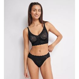 Sloggi Damen Sloggi Bralette &raquo;ZERO Feel Bliss&laquo; herausnehmbare, atmungsaktive Pads, Stretch-Spitze, mittlerer Halt schwarz L, N-Gr