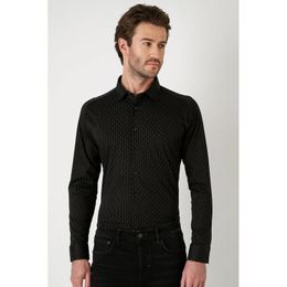 DESOTO Herren DESOTO Langarmhemd &raquo;Jerseyhemd Casual Kent&laquo; schwarz XXL, N-Gr