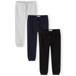 MINOTI Pants boy size 116/122 marine blue / Light grey / Black
