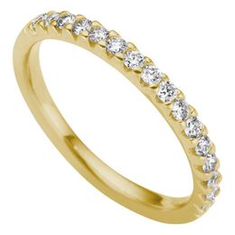 Firetti Damen Goldring &raquo;Schmuck Geschenk Gold 333 Damenring Vorsteckring Memoire Lab Grown&laquo; mit Brillanten gold 18, 0,33 VS = sehr kleine Einschl&uuml;sse,