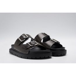 Replay Damen Pantolette Sommerschuh, Hausschuh, Zweischnaller, Strandschuh mit Tieffu&szlig;bett braun 36