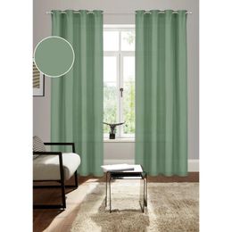 Bruno Banani Vorhang &raquo;Lagan&laquo; &Ouml;sen 2 Stk. tlg. 2-er Set, gewebt, Microfaser, versch. Gr&ouml;&szlig;en, einfarbig, Bestseller gr&uuml;n Polyester, Polyester 175cm, &Ouml;sen, 140cm
