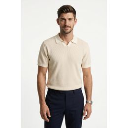 Jack & Jones Jack & Jones Herren Polokragenpullover &raquo;JPRBLAHUDSON KNIT SPLIT NECK SS SN&laquo; Baumwolle beige M
