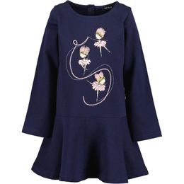 Blue Seven M&auml;dchen Sweatkleid Baumwolle, mit Glitzerdruck mit Pailletten- und T&uuml;ll-Details 110, N-Gr