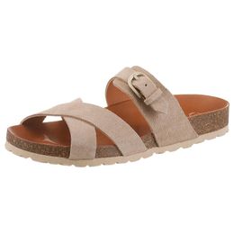 VERBENAS Damen VERBENAS Pantolette &raquo;RUBI SERRAJE&laquo; Sommerschuh, Hausschuh, Urlaubsschuh mit verstellbarer Schnalle 36