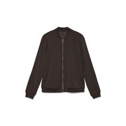 V&eacute;ro Moda Vero Moda Damen Kurzjacke &raquo;VMCONNY, leichte Jacke f&uuml;r den &Uuml;bergang&laquo; seitliche Eingrifftaschen, Rippb&uuml;ndchen braun S