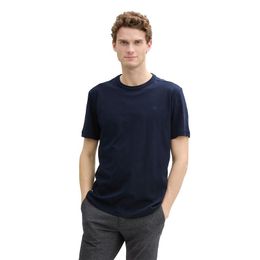 Tom Tailor Herren Tom Tailor T-Shirt mit Logo Stickerei blau 3XL