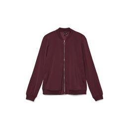 V&eacute;ro Moda Vero Moda Damen Kurzjacke &raquo;VMCONNY, leichte Jacke f&uuml;r den &Uuml;bergang&laquo; seitliche Eingrifftaschen, Rippb&uuml;ndchen rot XXL