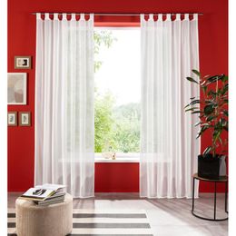 OTTO home Gardine &raquo;XANA&laquo; Schlaufen 1 Stk. tlg. Bestseller, einfarbig, 1 Schal, pflegeleicht, preiswert! wei&szlig; Voile, Polyester 225cm, Schlaufen, 145cm