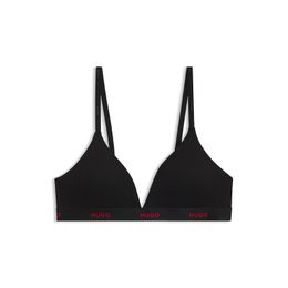 Hugo Underwear Damen HUGO Underwear Triangel-BH &raquo;aus Stretch-Baumwolle mit Logo-Unterbrustband&laquo; mit herausnehmbaren Polstern, geformte K&ouml;rbchen 