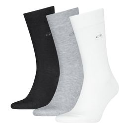Calvin Klein Herren Socken &raquo;CK MEN SOCK&laquo; 3 Paar, uni, Cotton-Mix, breiter Bund schwarz-wei&szlig; 43-46