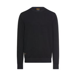 Camel Active Herren Camel Active Strickpullover unifarben und aus reiner Baumwolle schwarz M