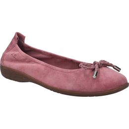 Josef Seibel Damen Ballerina &raquo;Fenja 09&laquo; Schlupfschuh, Businessschuh, Komfortschuh mit Kordel-Schleife, G-Weite rosa 39