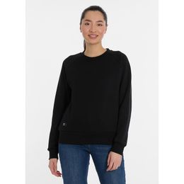 Ragwear Damen Sweatshirt &raquo;JOANN&laquo;, mit Rundhalsausschnitt, aus Baumwolle und Polyester, unifarben schwarz L