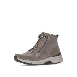 Rollingsoft Damen rollingsoft Schn&uuml;rboots Keilabsatz, High Top-Sneaker mit zwei Rei&szlig;verschl&uuml;ssen 35
