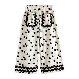 next Pants girl size 140 Ecru / Black
