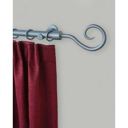 Garesa Gardinenstange &raquo;Ulli&laquo; 1 l&auml;ufig-l&auml;ufig Fixma&szlig; Fixl&auml;nge 120, 160, 200 cm, mit Ringe und Haken silber B/L: 160cm, 1 l&auml;ufig