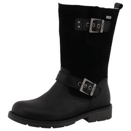 Lurchi M&auml;dchen Bikerboots &raquo;Hedi TEX&laquo; Stiefel, Bikerboots mit Tex-Ausstattung, Gr&ouml;&szlig;enschablone zum Download schwarz 28