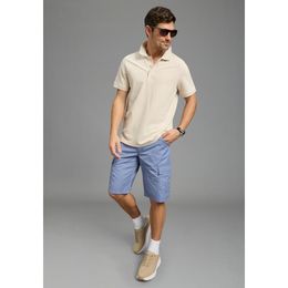 MAN'S WORLD Man's World Herren Poloshirt Kurzarm, lockere Passform, unifarben beige 60/62 (XXL)
