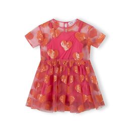 MINOTI Kleid M&auml;dchen Gr&ouml;&szlig;e 152/158 orange / pink