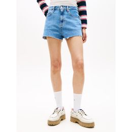 Tommy Jeans Damen Jeansshorts &raquo;HOT PANT BJ4138&laquo; mit hohem Bund, authentische Stone-Waschung blau 26, N-Gr
