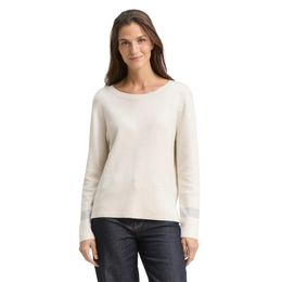 Tom Tailor Damen Tom Tailor Strickpullover mit All-Over Print beige S