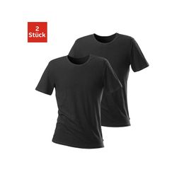 H.I.S. H.I.S Herren T-Shirt 2er-Pack, mit Rundhalsausschnitt perfekt als Unterziehshirt schwarz L